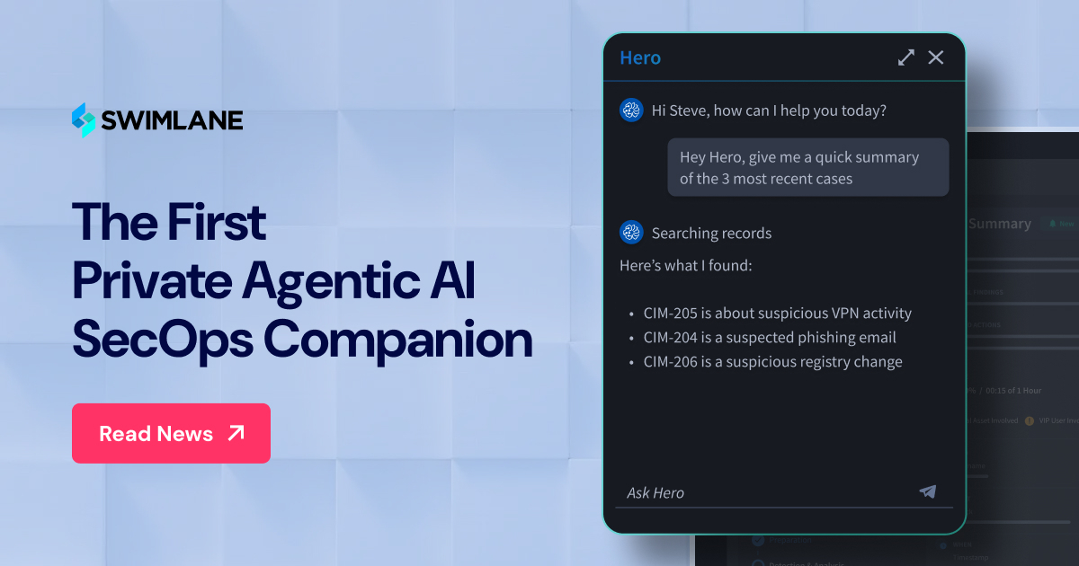 Swimlane Releases the First Private Agentic AI SecOps Companion