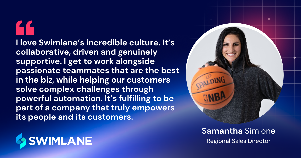 Meet Samantha Simione, Regional Sales Director | Swimlane